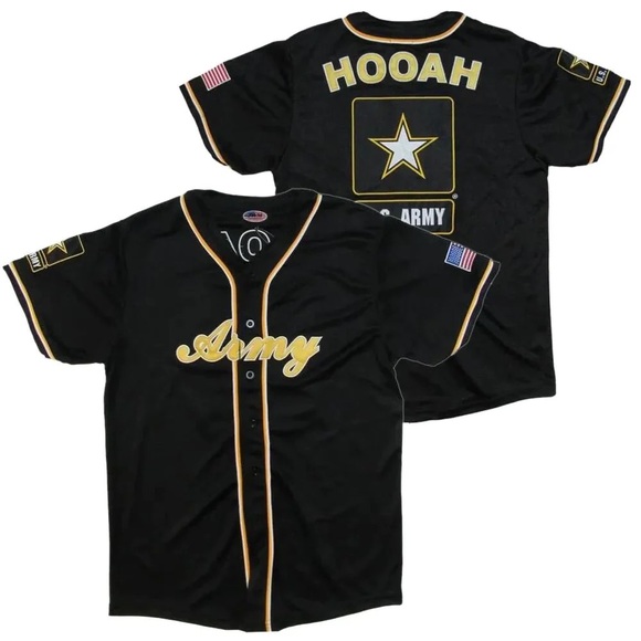 Shirts | Large Us Army Embroidered Short Sleeve Hooah Mens Baseball ...